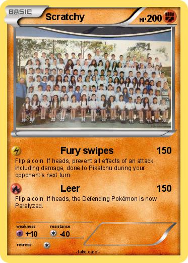 Pokémon Scratchy 22 22 - Fury swipes - My Pokemon Card