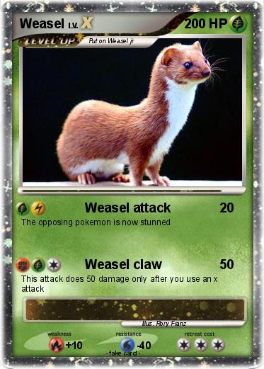 Pokémon Weasel 19 19 - Weasel attack - My Pokemon Card