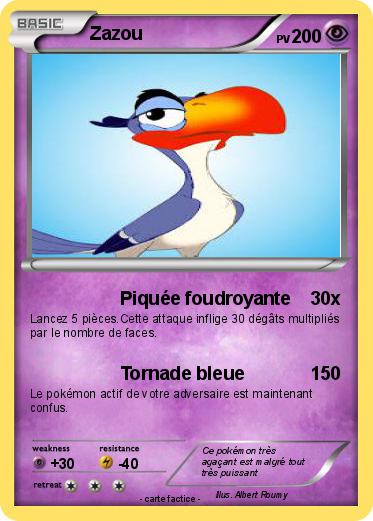 Pokémon Zazou 13 13 - Piquée foudroyante - Ma carte Pokémon