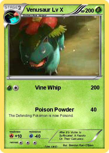 Pokémon Venusaur Lv X 8 8 - Vine Whip - My Pokemon Card