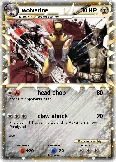 Pokémon wolverine 137 137 - head chop - My Pokemon Card