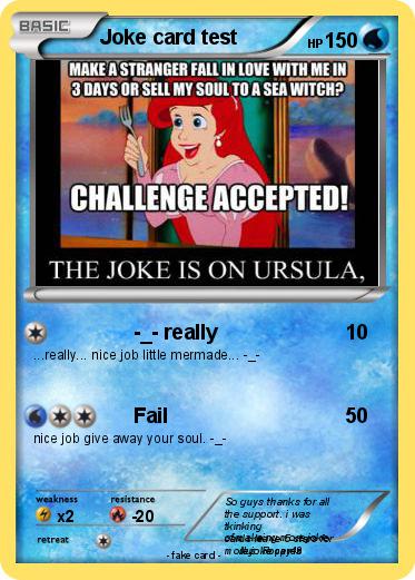 Pokémon Joke card test - -_- really - My Pokemon Card