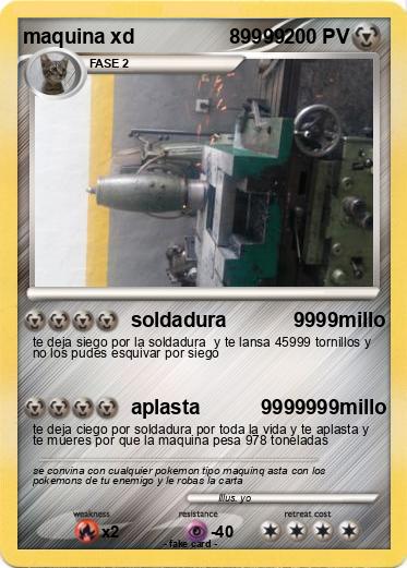 Pokémon maquina xd 89999 89999 - soldadura 9999millo - Mi carta pokémon