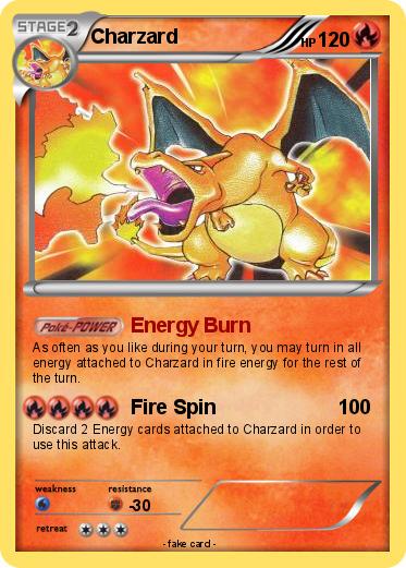 Pokémon Charzard 1190 1190 - Energy Burn - My Pokemon Card