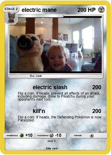 Pokémon electric mane - electric slash - My Pokemon Card