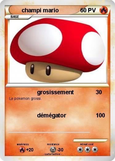 Pokémon champi mario 2 2 - grosissement - Ma carte Pokémon