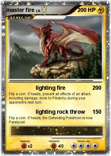Pokémon master fire 6 6 - lighting fire - My Pokemon Card