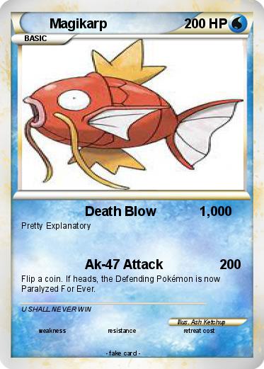 Pokémon Magikarp 760 760 - Death Blow 1,000 - My Pokemon Card