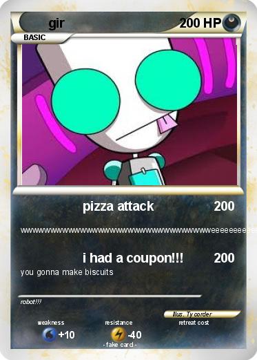 Pokémon gir 952 952 - pizza attack - My Pokemon Card
