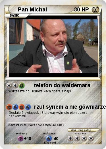 Pokémon Pan Michal - telefon do waldemara - My Pokemon Card