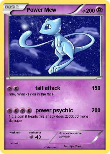 Pokémon Power Mew - tail attack - My Pokemon Card