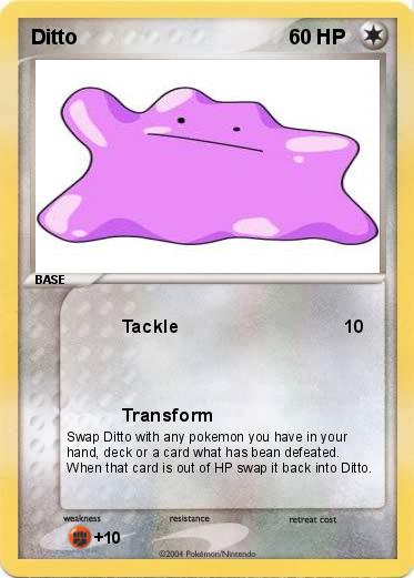 Pokémon Ditto 16 16 - Tackle - My Pokemon Card
