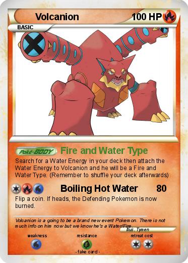 Pokémon Volcanion 6 6 - Fire and Water Type - My Pokemon Card