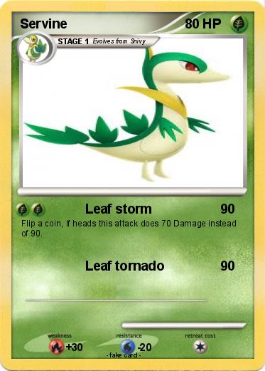 Pokémon Servine 158 158 - Leaf storm - My Pokemon Card