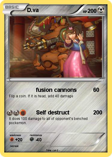 Pokémon D va 10 10 - fusion cannons - My Pokemon Card