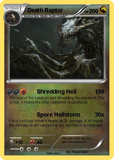 Pokémon Death Raptor 2 2 - Shredding Hell - My Pokemon Card