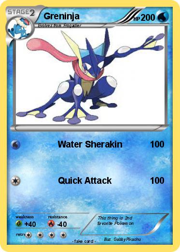 Pokémon Greninja 471 471 - Water Sherakin - My Pokemon Card
