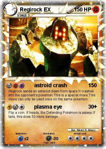 Pokémon Regirock EX 12 12 - astroid crash - My Pokemon Card