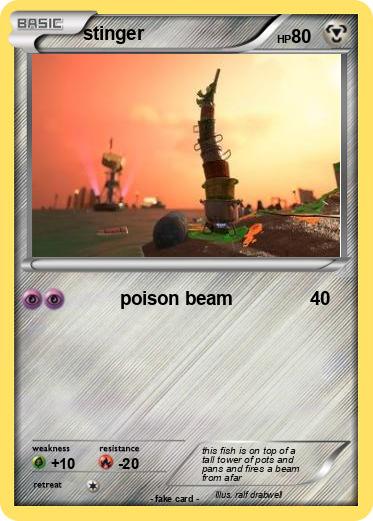 Pokémon stinger 134 134 - poison beam - My Pokemon Card