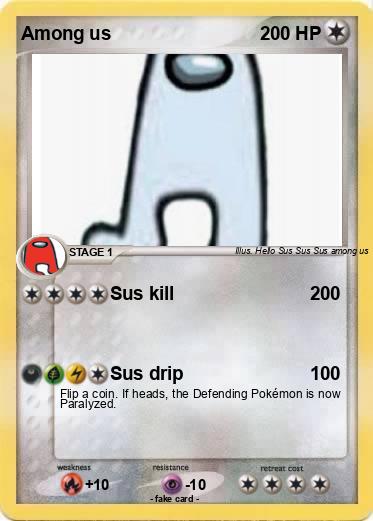 Pokémon Among us 323 323 - Sus kill - My Pokemon Card