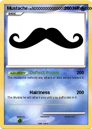 Pokémon Mustache 52 52 - Deflect Power - My Pokemon Card