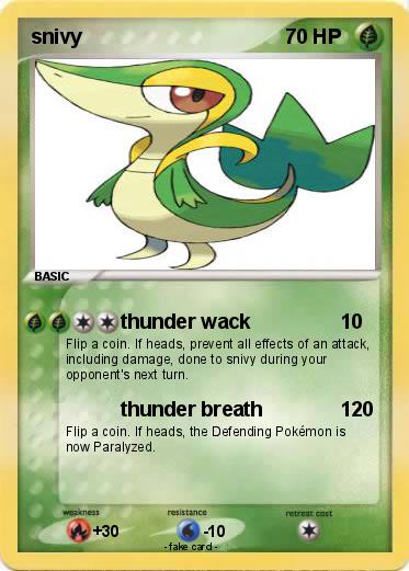 Pokémon snivy 1110 1110 - thunder wack - My Pokemon Card