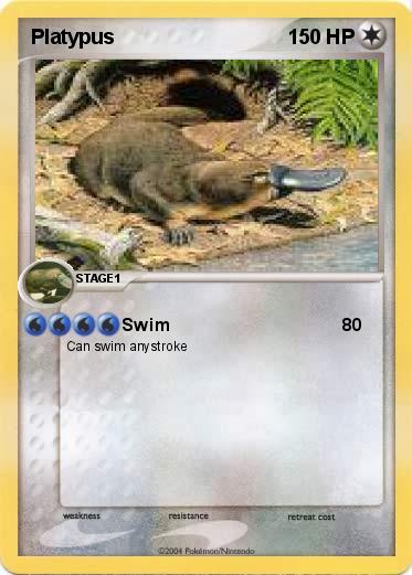 Pokémon Platypus 5 5 - Swim - My Pokemon Card