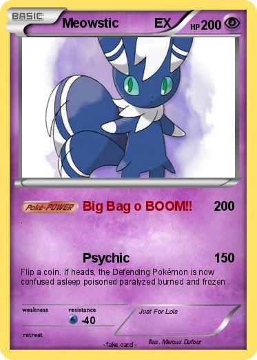 Pokémon Meowstic EX - Big Bag o BOOM!! - My Pokemon Card