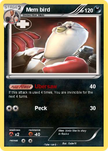Pokémon Mem bird - Ubersaw - My Pokemon Card