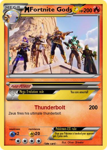 Pokémon Fortnite Gods - Thunderbolt - My Pokemon Card