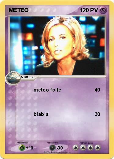 Pokémon METEO 9 9 - meteo folle - Ma carte Pokémon