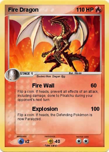 Pokémon Fire Dragon 400 400 - Fire Wall - My Pokemon Card