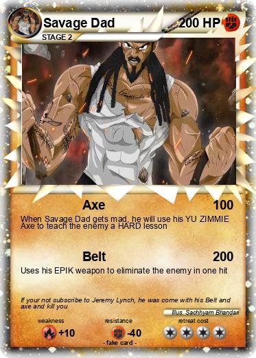 Pokémon Savage Dad 3 3 - Axe - My Pokemon Card