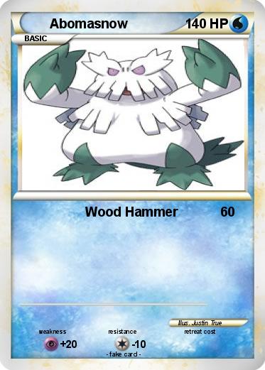 Pokémon Abomasnow 17 17 - Wood Hammer - My Pokemon Card