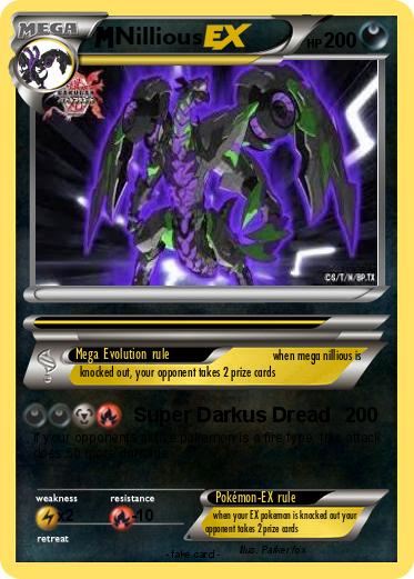 Pokémon Nillious 2 2 - Super Darkus Dread - My Pokemon Card
