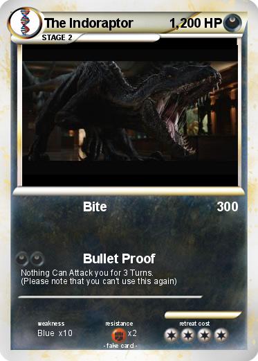 Pokémon The Indoraptor 1 1 1 - Bite 300 - My Pokemon Card