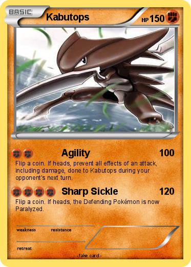 Pokémon Kabutops 245 245 - Agility - My Pokemon Card
