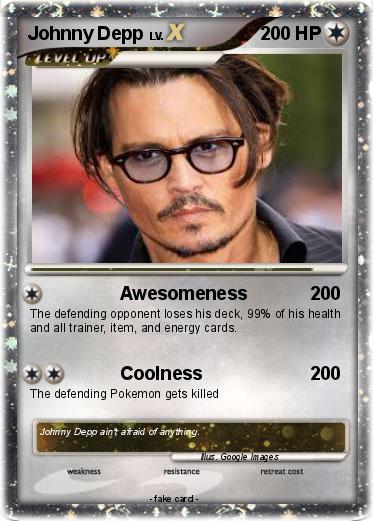 Pokémon Johnny Depp 35 35 - Awesomeness - My Pokemon Card