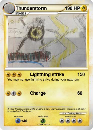 Pokémon Thunderstorm 84 84 - Lightning strike - My Pokemon Card