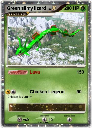 Pokémon Green slimy lizard - Lava - My Pokemon Card