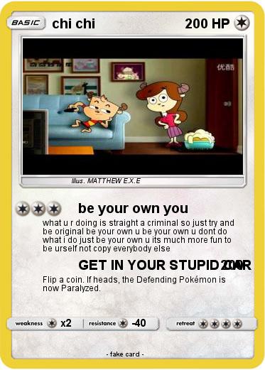 Pokémon chi chi 58 58 - be your own you - My Pokemon Card