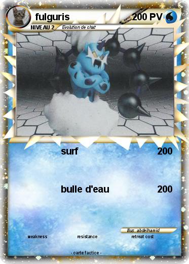 Pokémon fulguris 184 184 - surf - Ma carte Pokémon