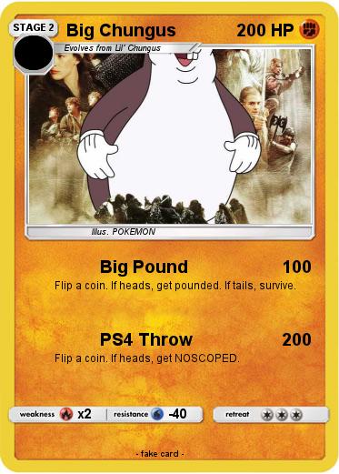 Pokémon Big Chungus 77 77 - Big Pound - My Pokemon Card
