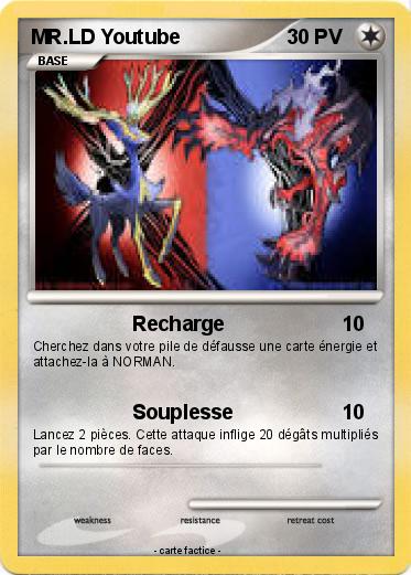 Pokémon MR LD Youtube - Recharge - Ma carte Pokémon