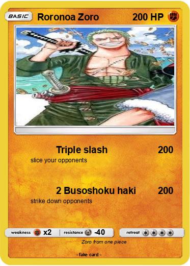 Pokémon Roronoa Zoro 435 435 - Triple slash - My Pokemon Card
