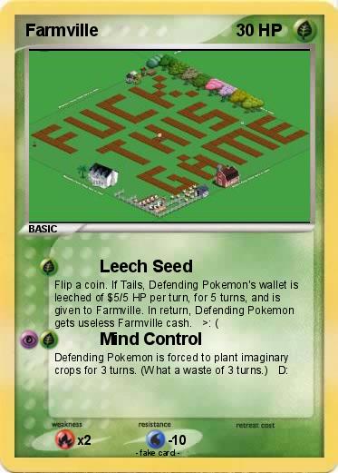 Pokémon Farmville 5 5 - Leech Seed - My Pokemon Card