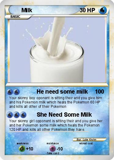 Pokémon Milk 105 105 - He need some milk - My Pokemon Card