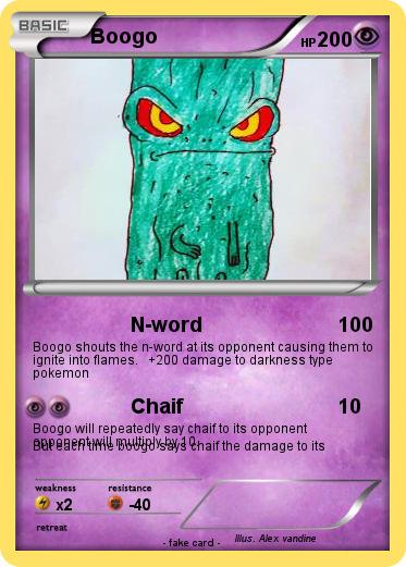 Pokémon Boogo 1 1 - N-word - My Pokemon Card