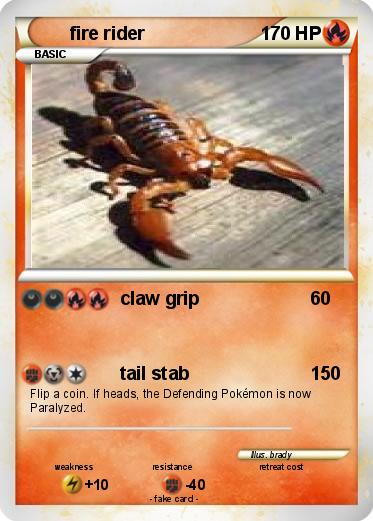 Pokémon fire rider 3 3 - claw grip - My Pokemon Card