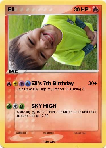 Pokémon Eli 355 355 - Eli's 7th Birthday - My Pokemon Card